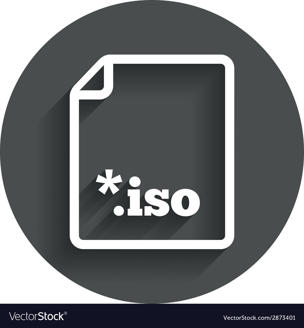 File iso icon download virtual drive Royalty Free Vector