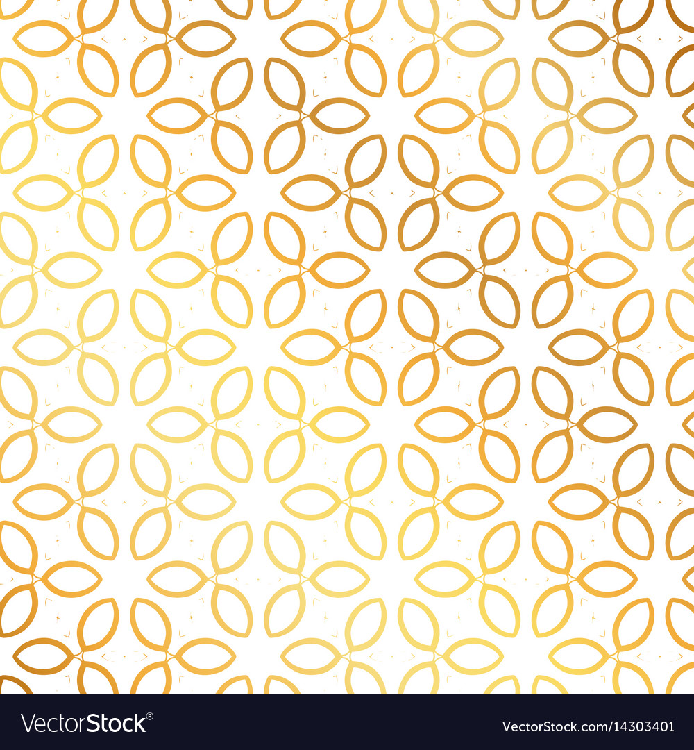 Golden flower pattern background flower pattern Vector Image