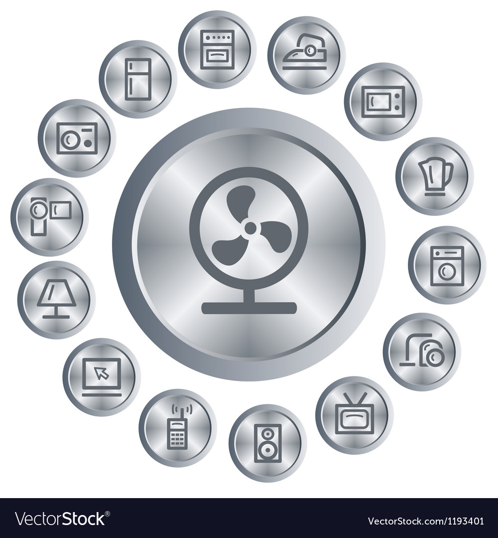 Home electronics buttons Royalty Free Vector Image