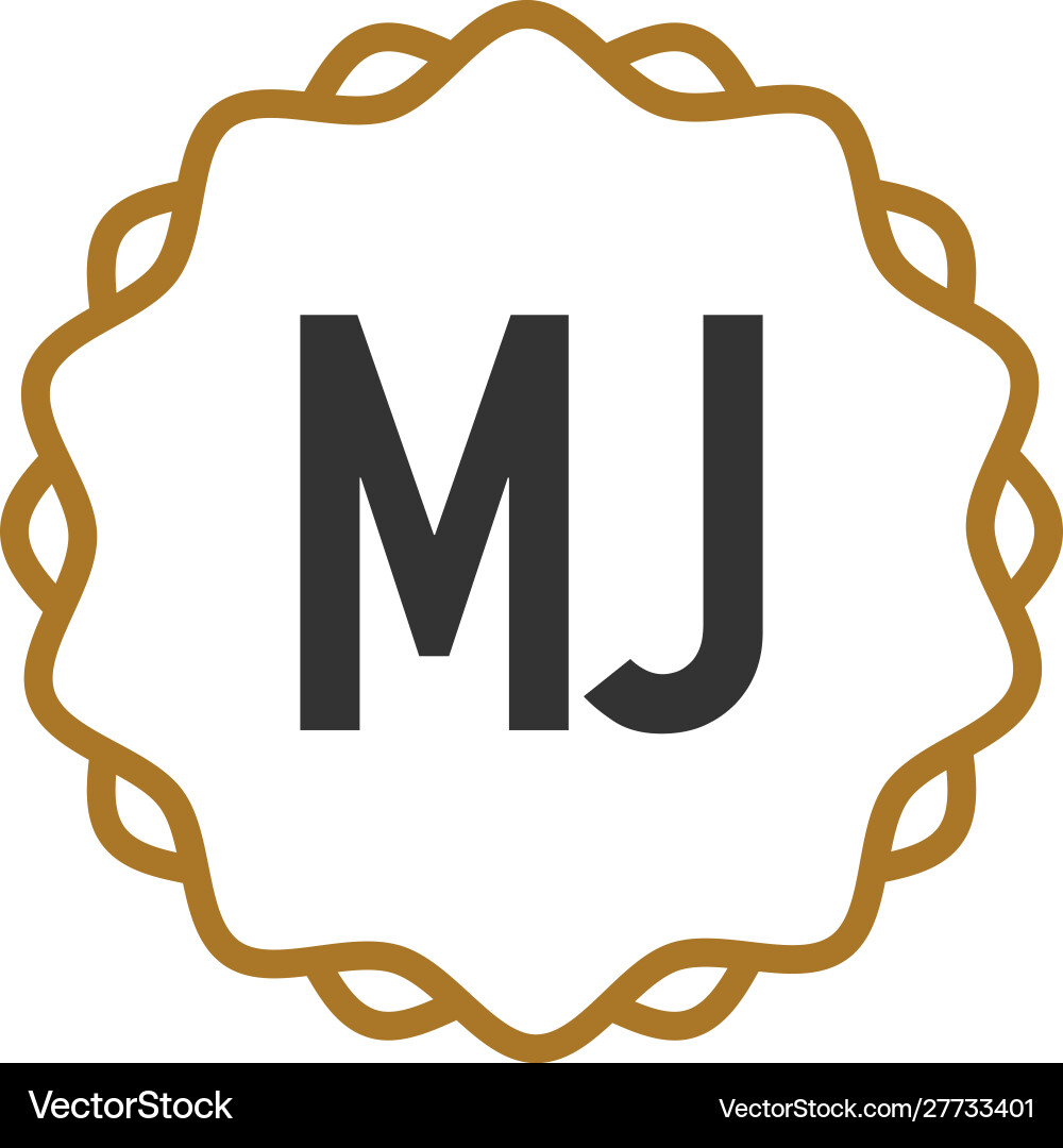 Initial letter mj elegance creative logo Vector Image