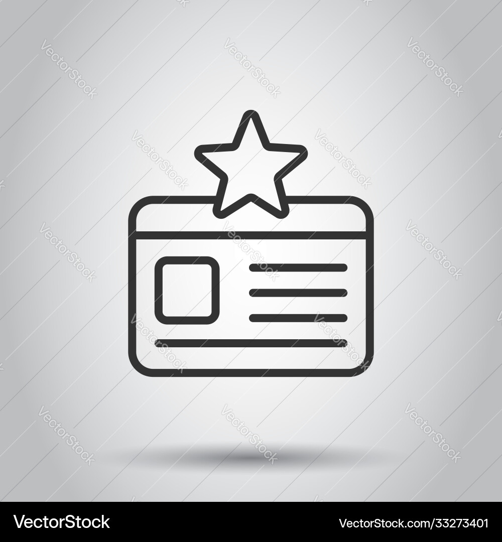 Loyalty card icon in flat style reward on white Vector Image