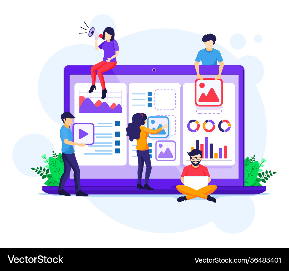Marketing strategy campaign concept people Vector Image