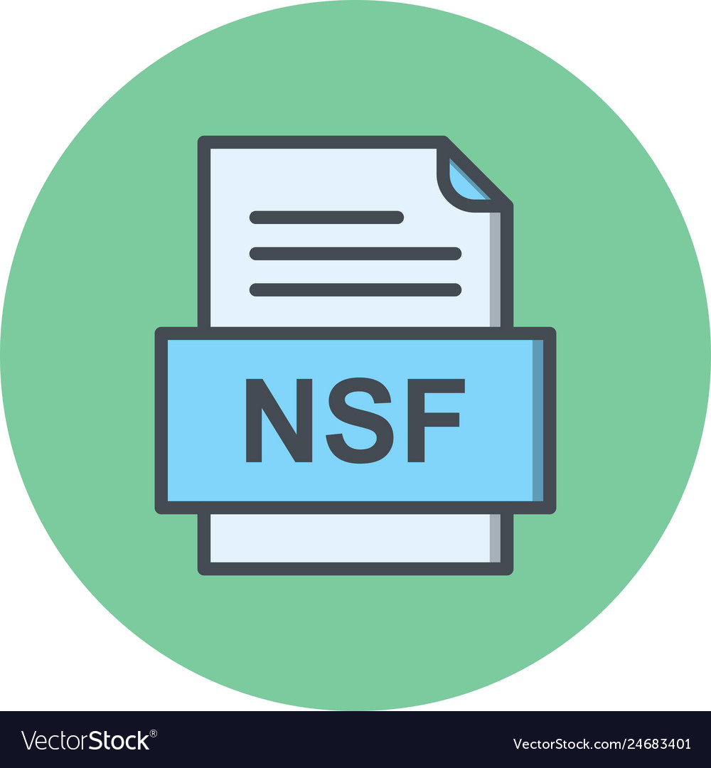 Nsf file document icon Royalty Free Vector Image