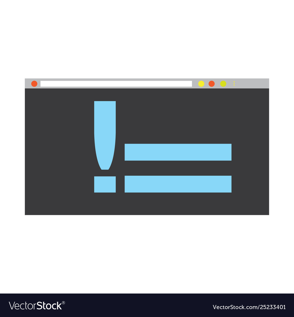 Programming code on a browser window Royalty Free Vector
