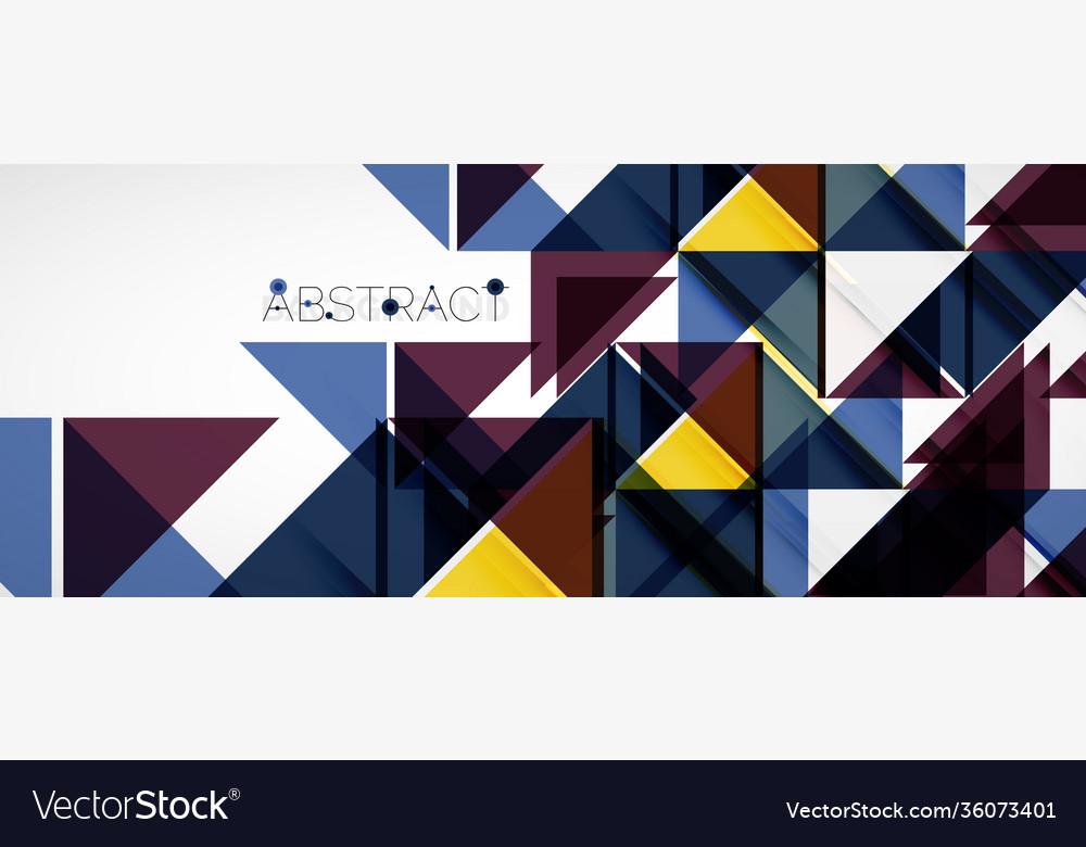 Set triangle geometric backgrounds Royalty Free Vector Image