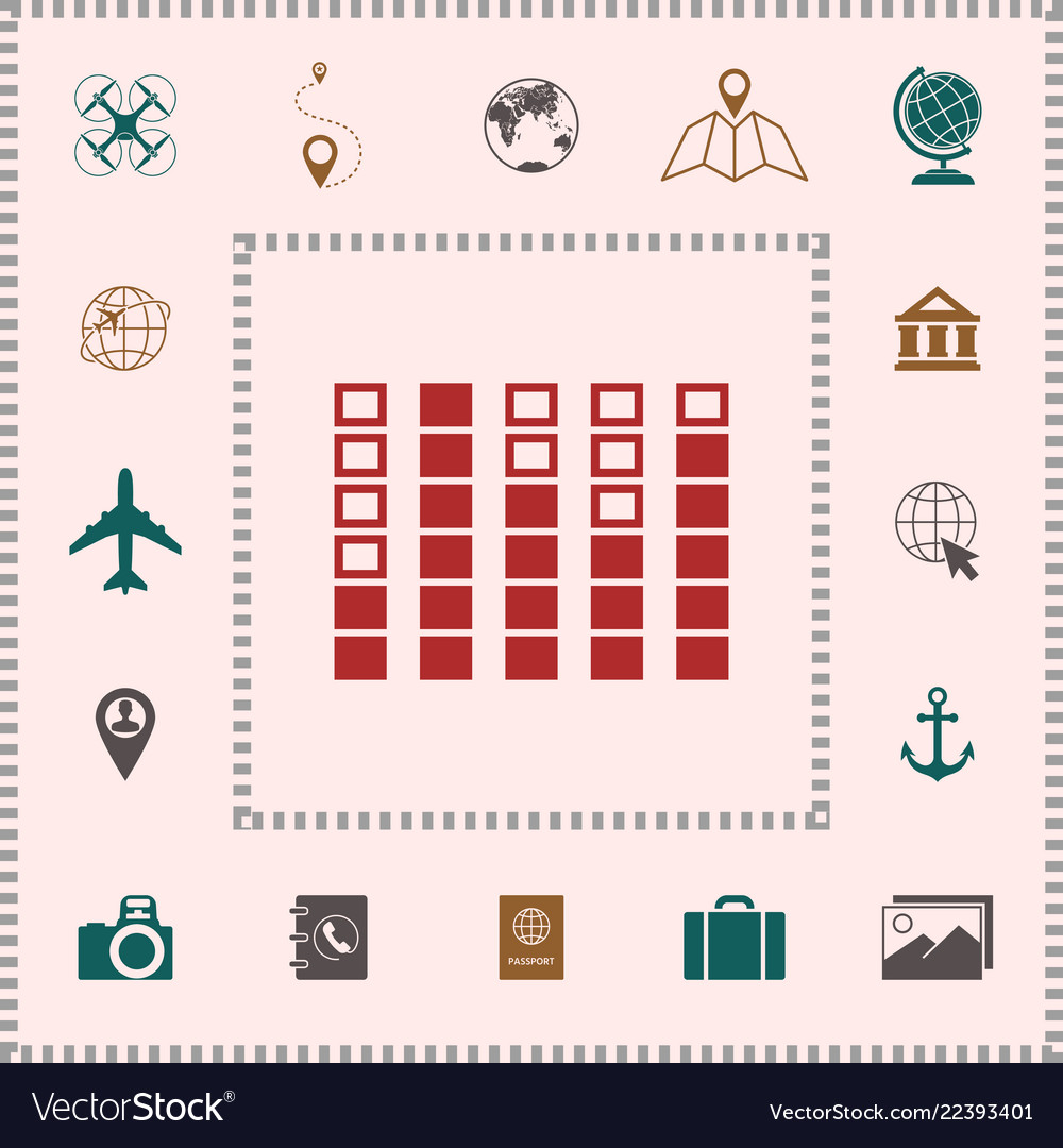 Spectrum analyzer equalizer icon elements Vector Image