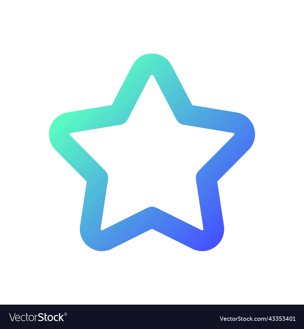 Star pixel perfect gradient linear ui icon Vector Image