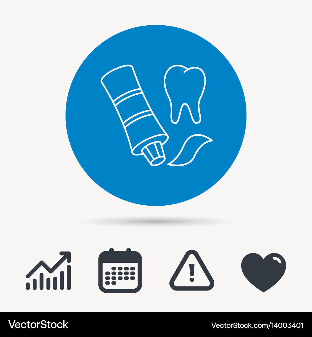 Toothpaste icon teeth health care sign Royalty Free Vector