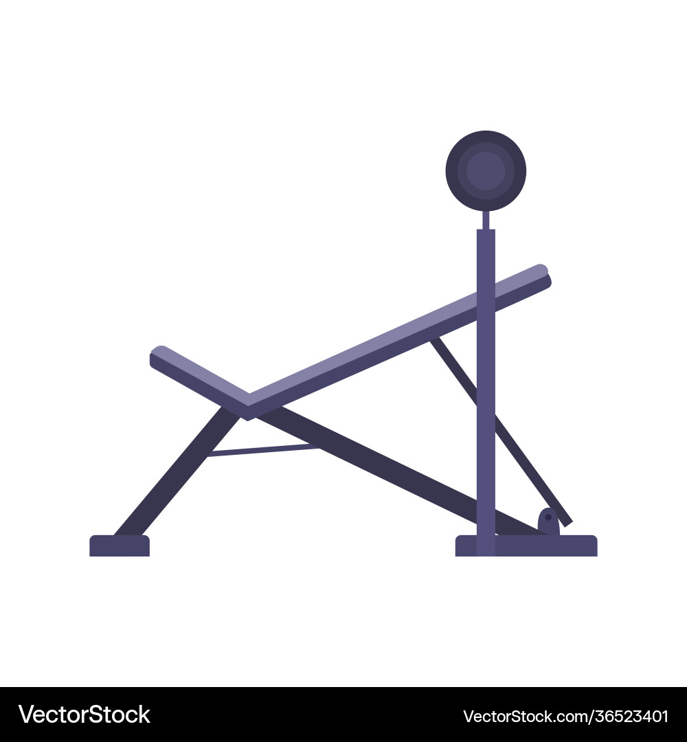Training bench for weight bar lifting cartoon Vector Image
