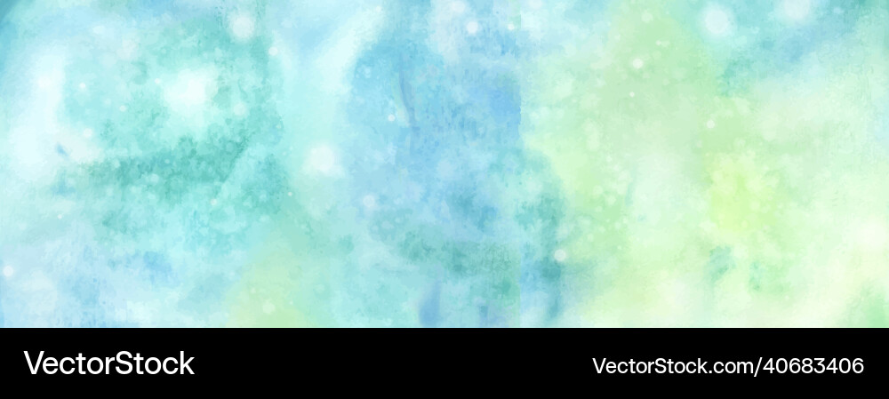 Abstract light blue-green watercolor stains Vector Image