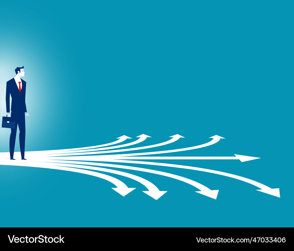 Businessman selecting the best solutions business Vector Image