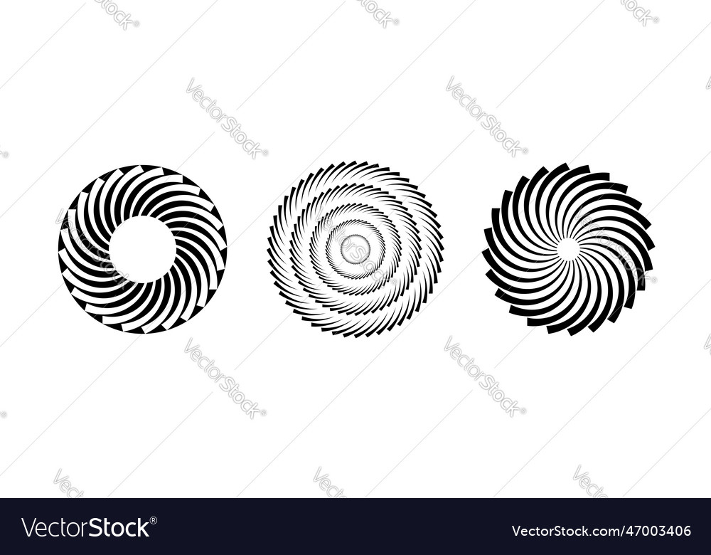 Circular rotation design elements Royalty Free Vector Image