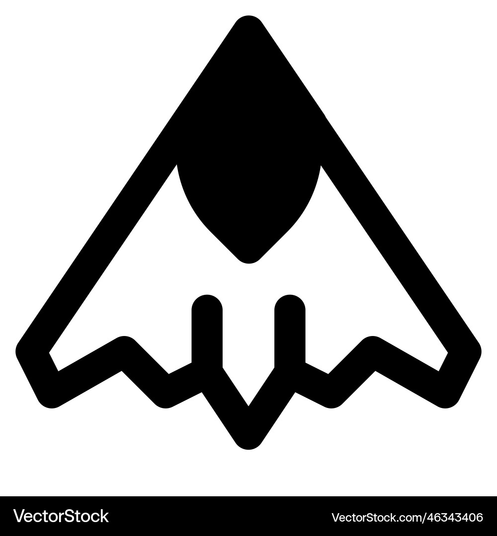 Closeup of b-2 stealth bomber Royalty Free Vector Image