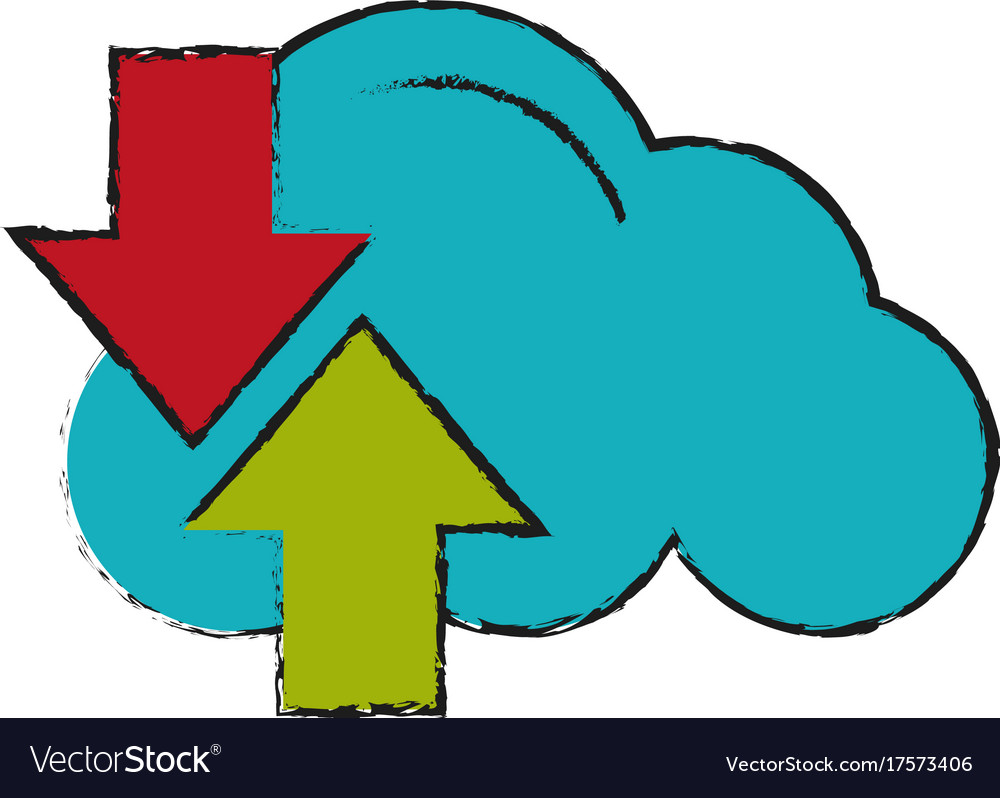Cloud computing symbol Royalty Free Vector Image