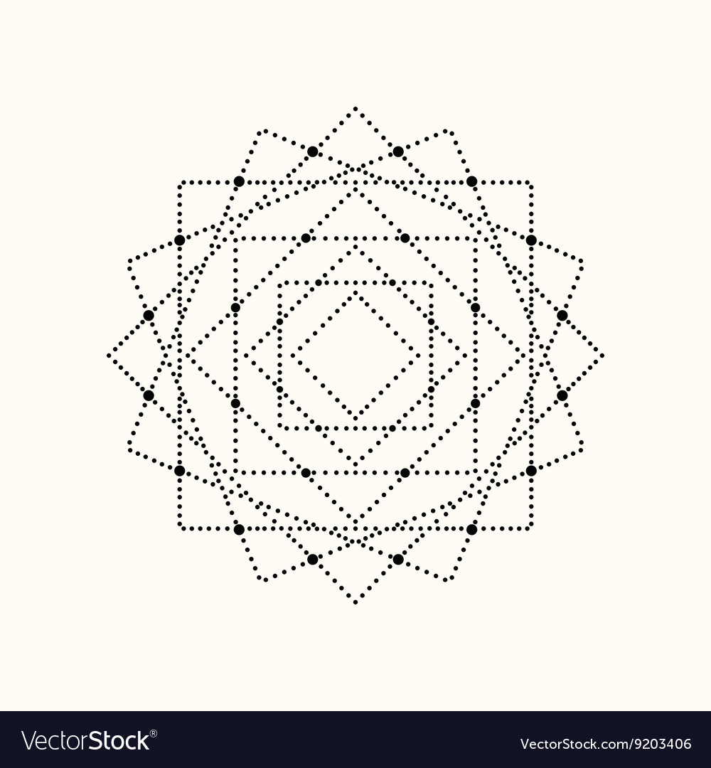 Dotted geometric shape Royalty Free Vector Image
