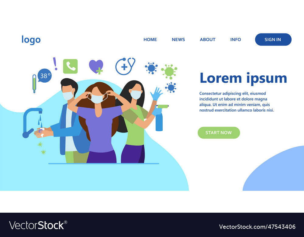 Hygiene during coronavirus epidemic Royalty Free Vector