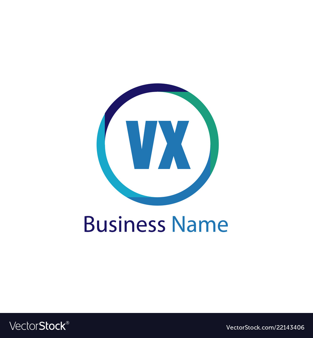 Initial letter vx logo template design Royalty Free Vector