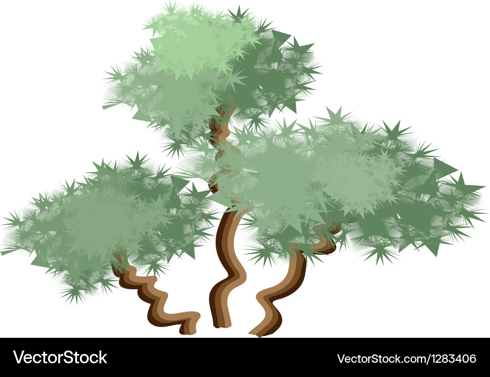Isometric of a palm tree on white background Vector Image