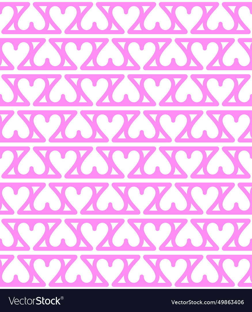 Linear hearts seamless pattern Royalty Free Vector Image