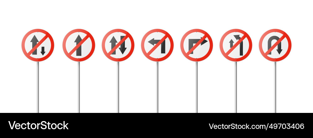 Red and white round prohibition sign icon Vector Image