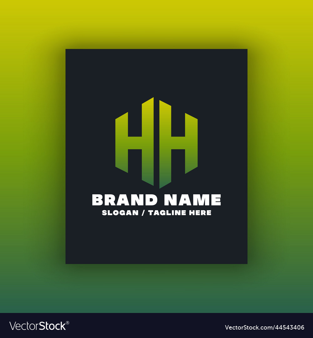 Simple letter hh logo design template Royalty Free Vector
