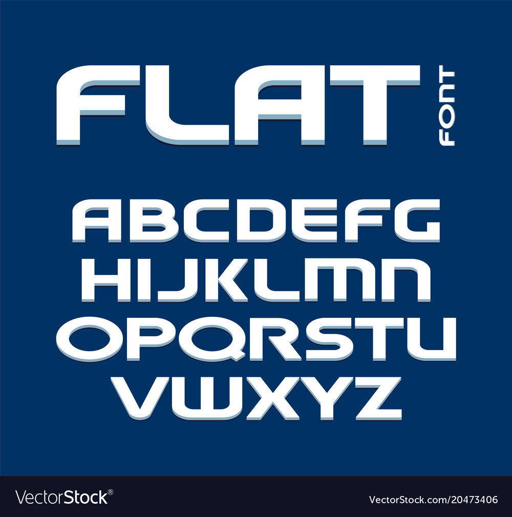 Uppercase letters set rectangular flat font Vector Image