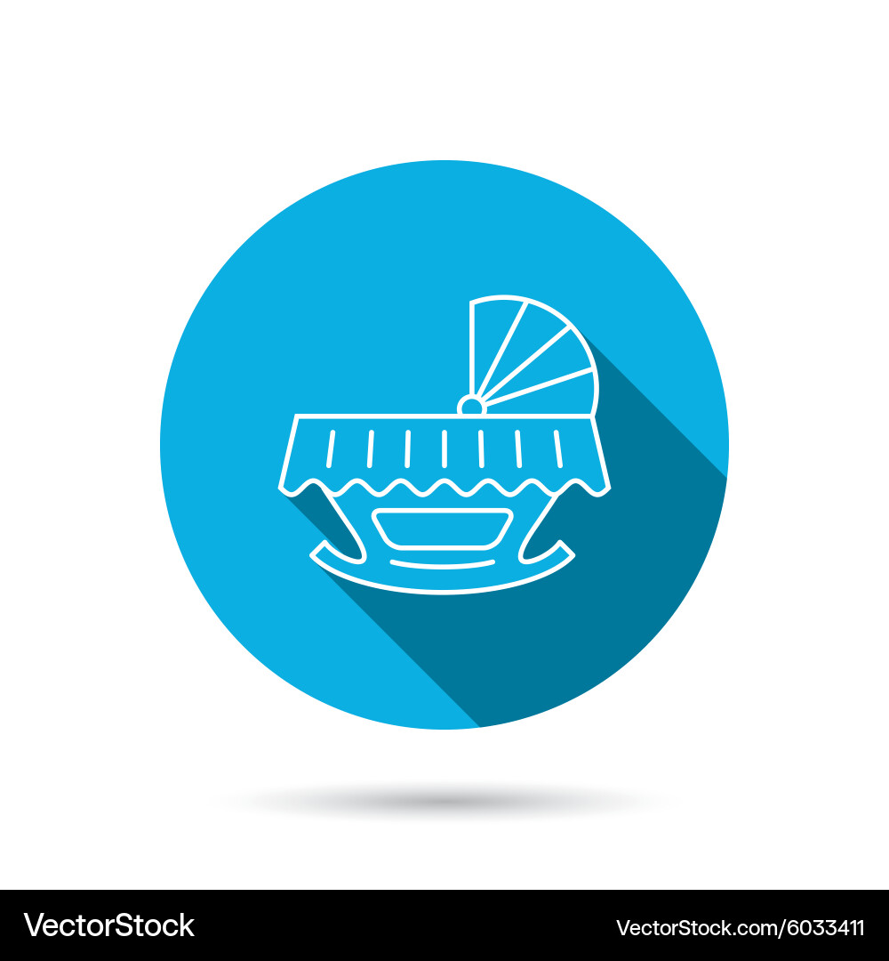 Baby cradle bed icon Crib or cot sign Royalty Free Vector