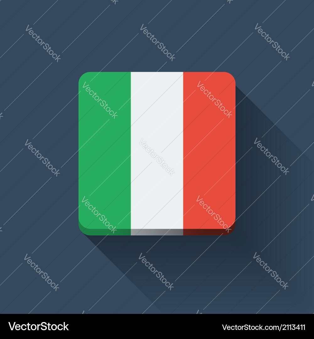 Button with flag of italy Royalty Free Vector Image