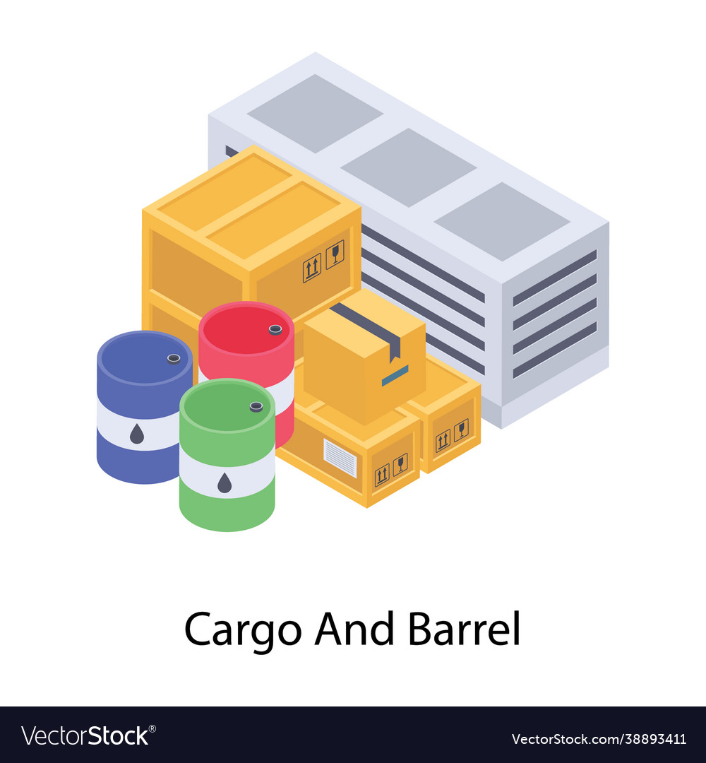 Cargo container Royalty Free Vector Image - VectorStock