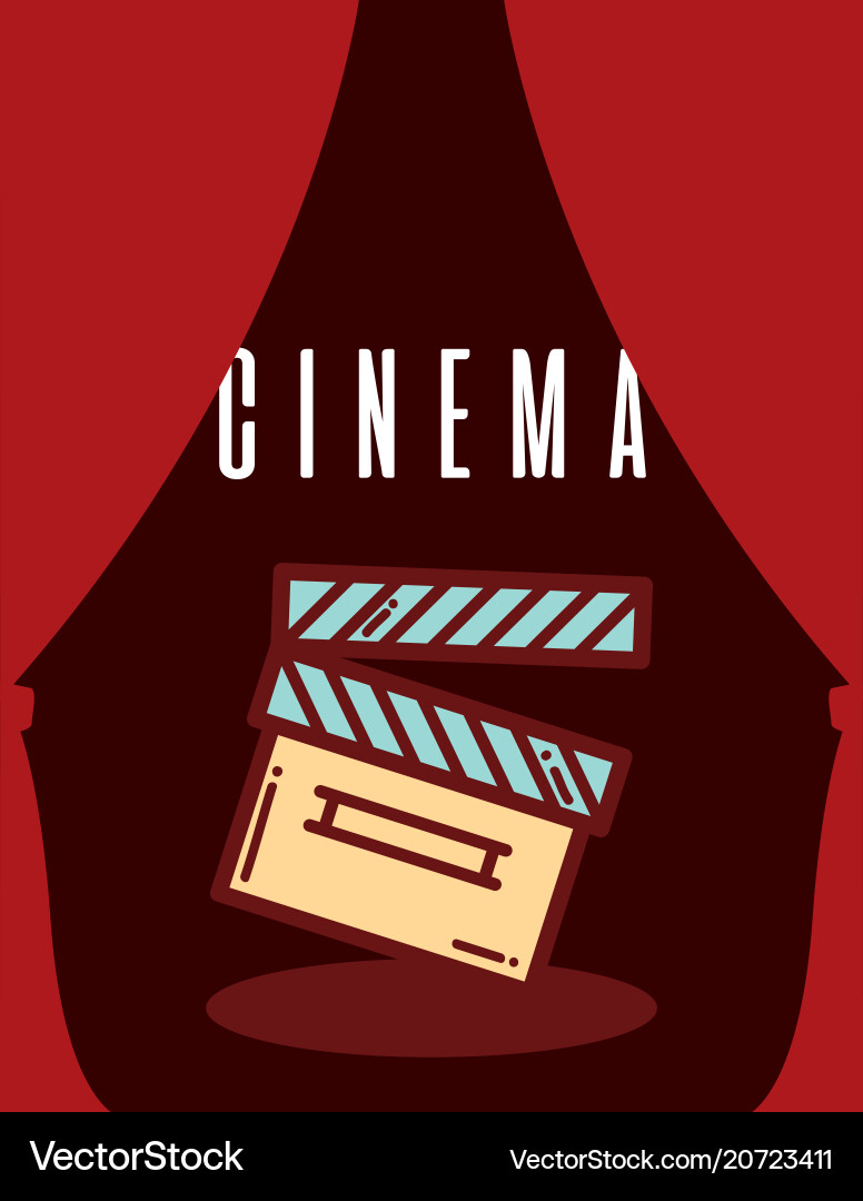 Cinema cute cartoon design Royalty Free Vector Image