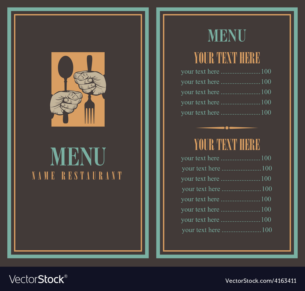 Menu Royalty Free Vector Image - VectorStock