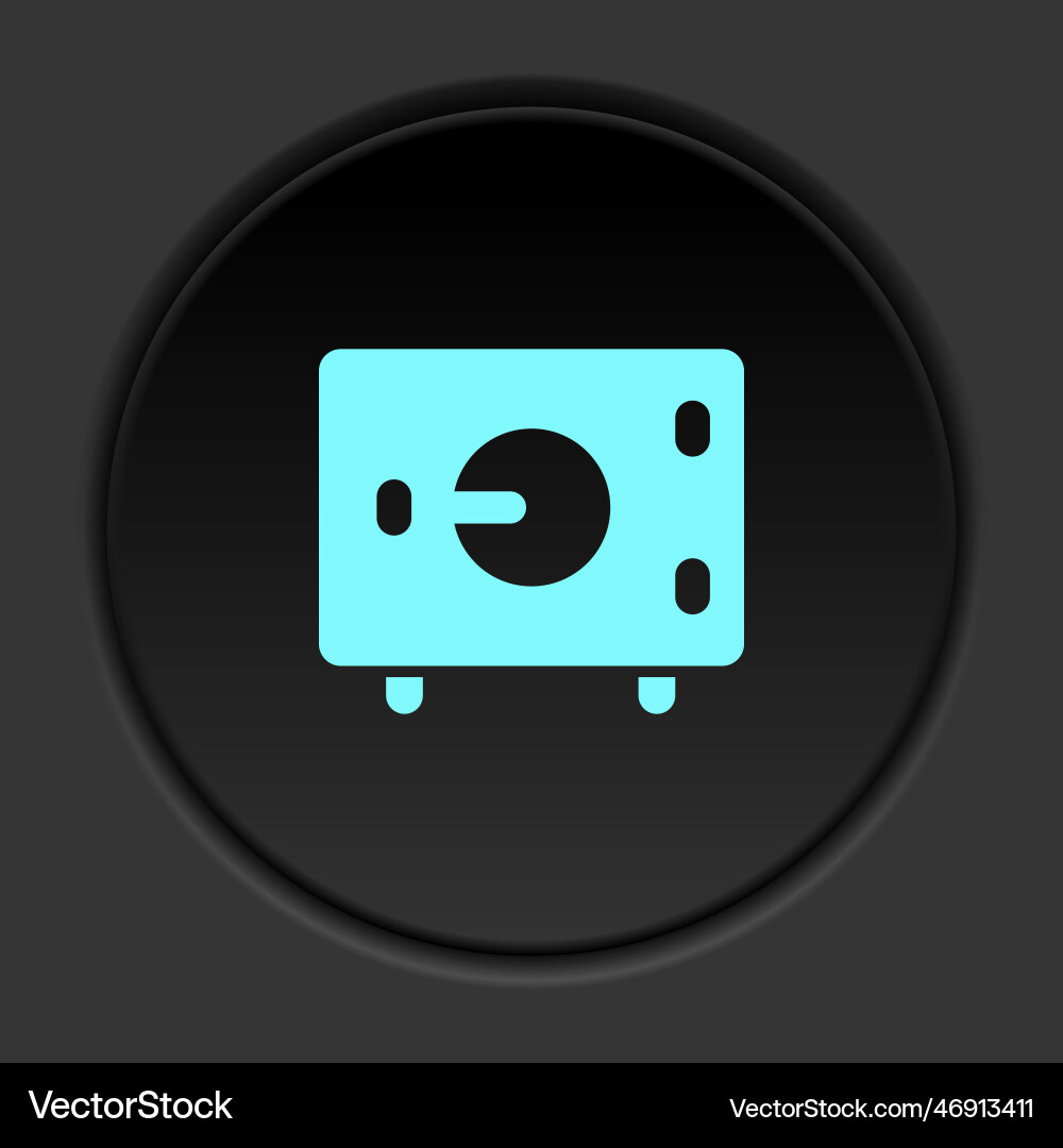 Round button icon cash money pack button banner Vector Image