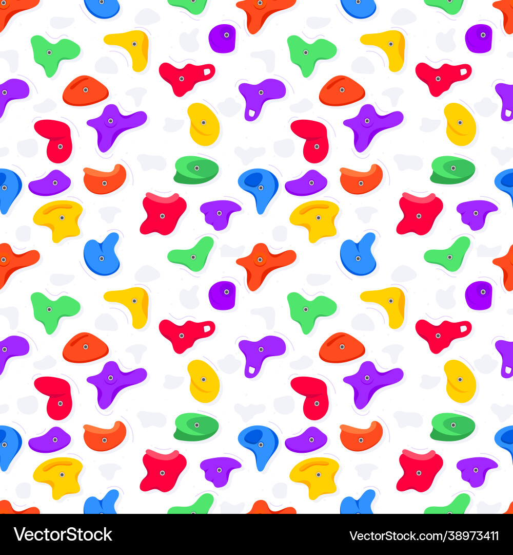 Seamless pattern climbing grips or holds Vector Image