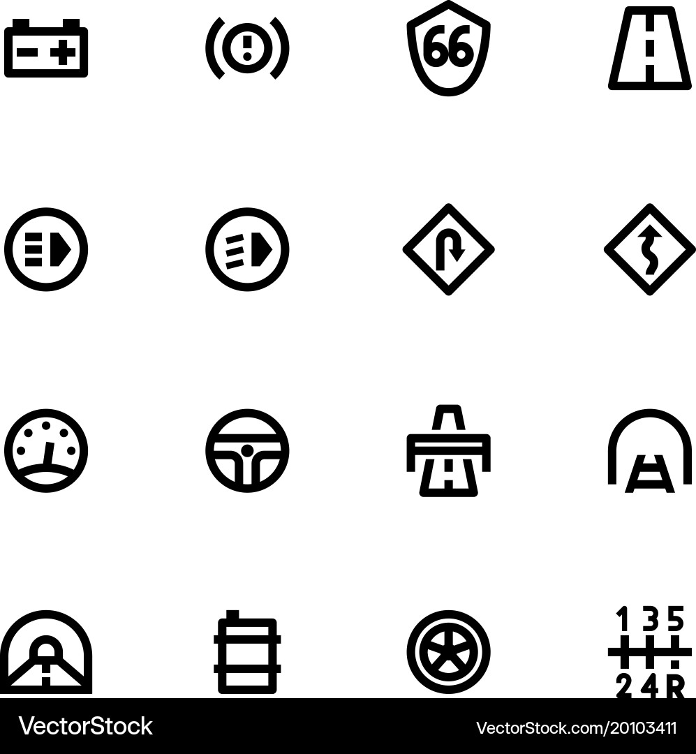 Set of transportation icons Royalty Free Vector Image