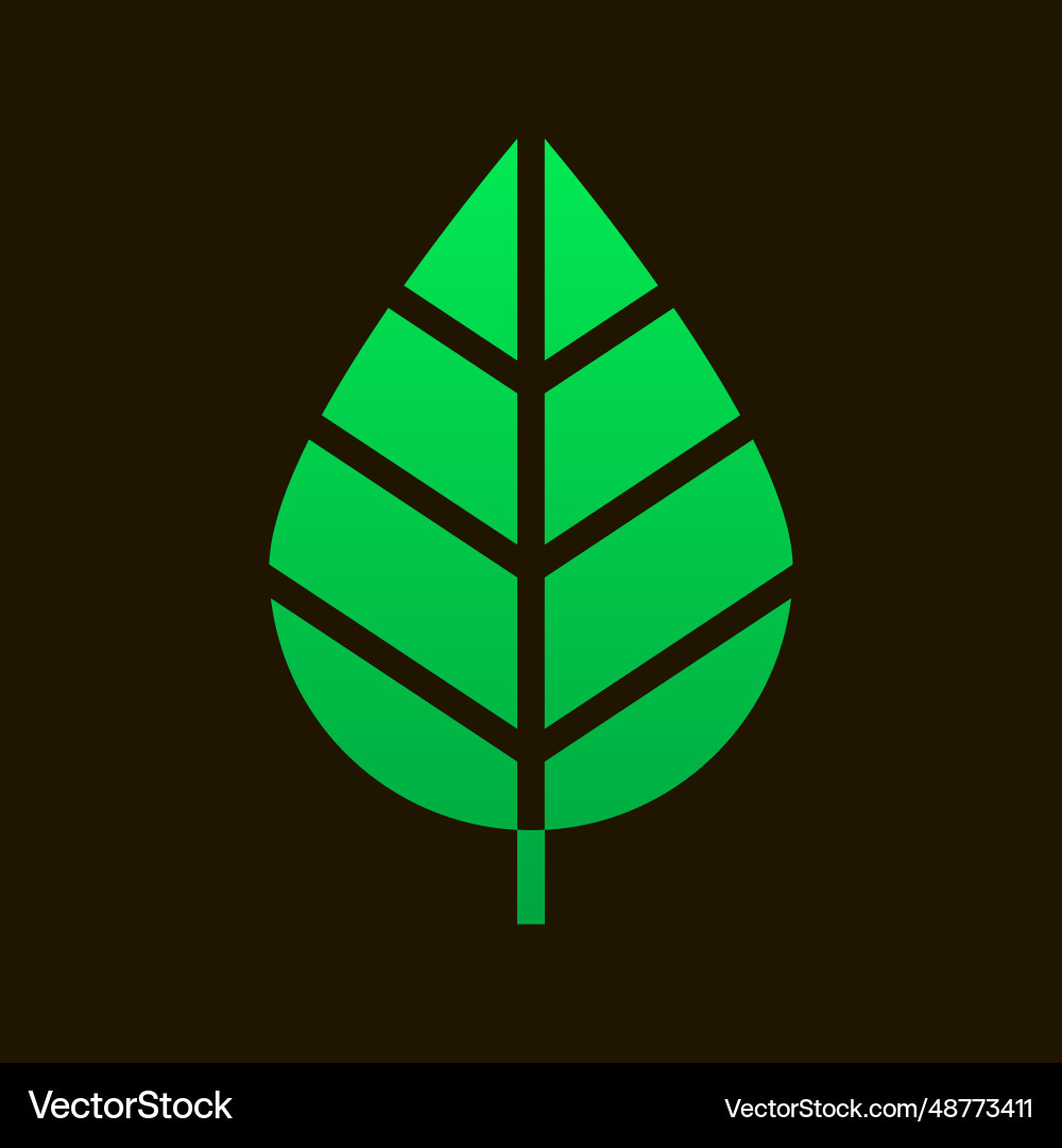 Sign of green leaf Royalty Free Vector Image - VectorStock