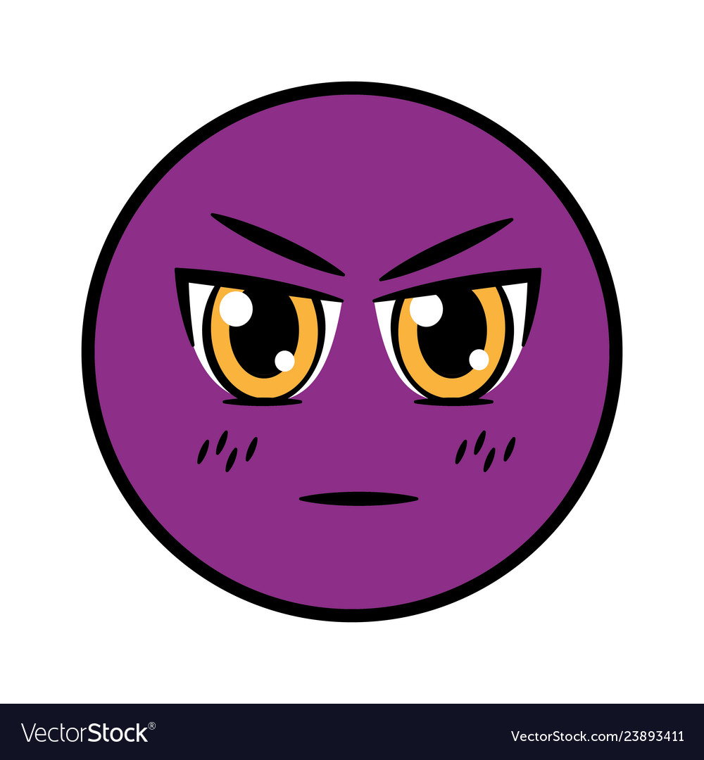 Smiling emoticon facial expression Royalty Free Vector Image