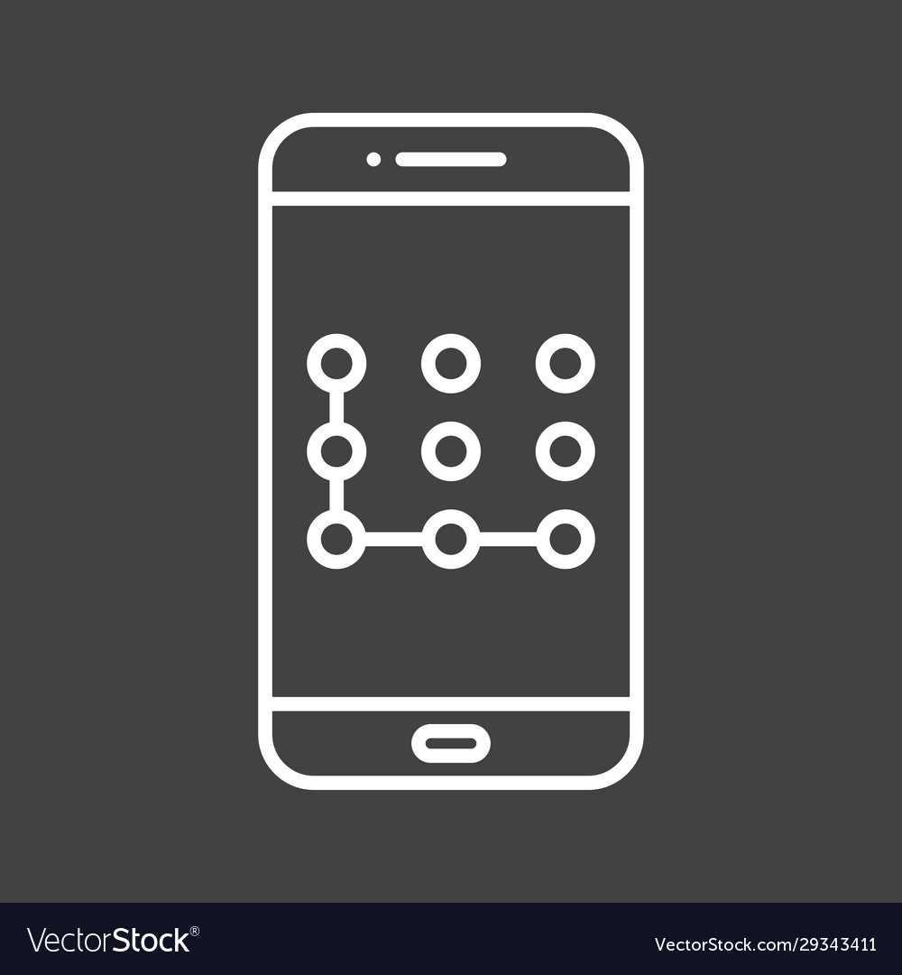 Unique pattern lock line icon Royalty Free Vector Image