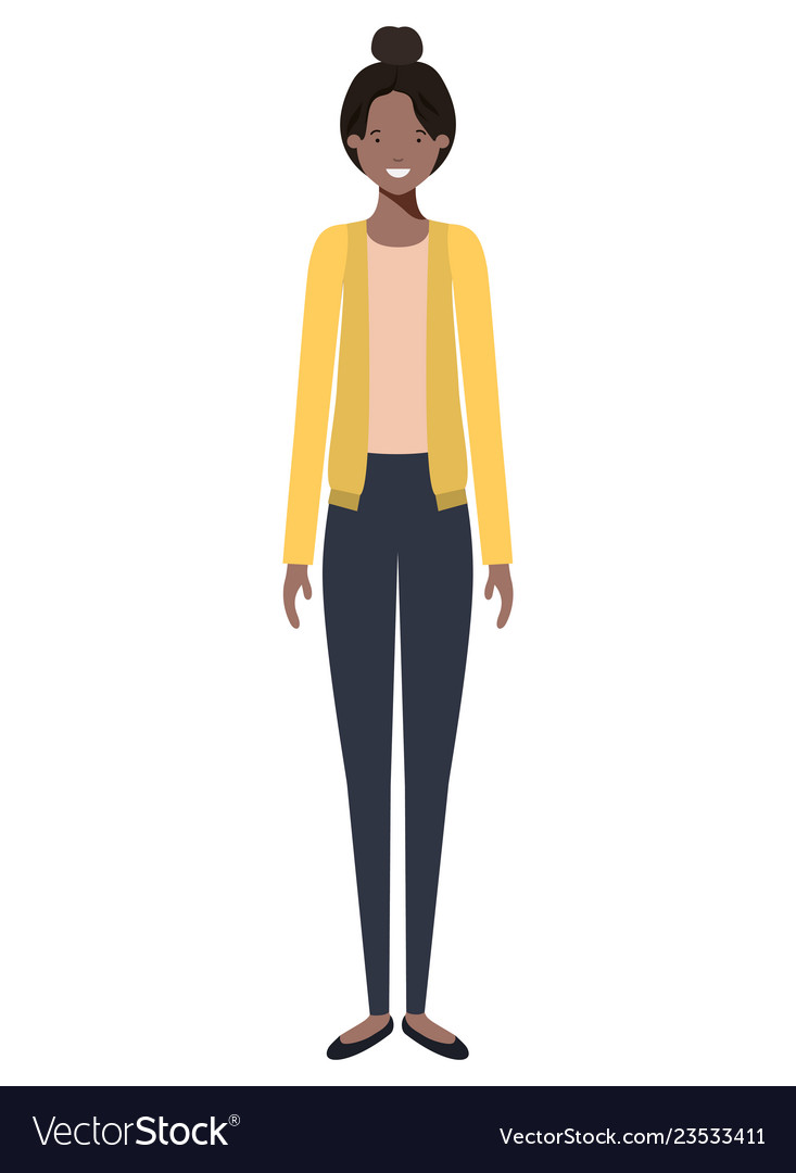 Young woman avatar character Royalty Free Vector Image