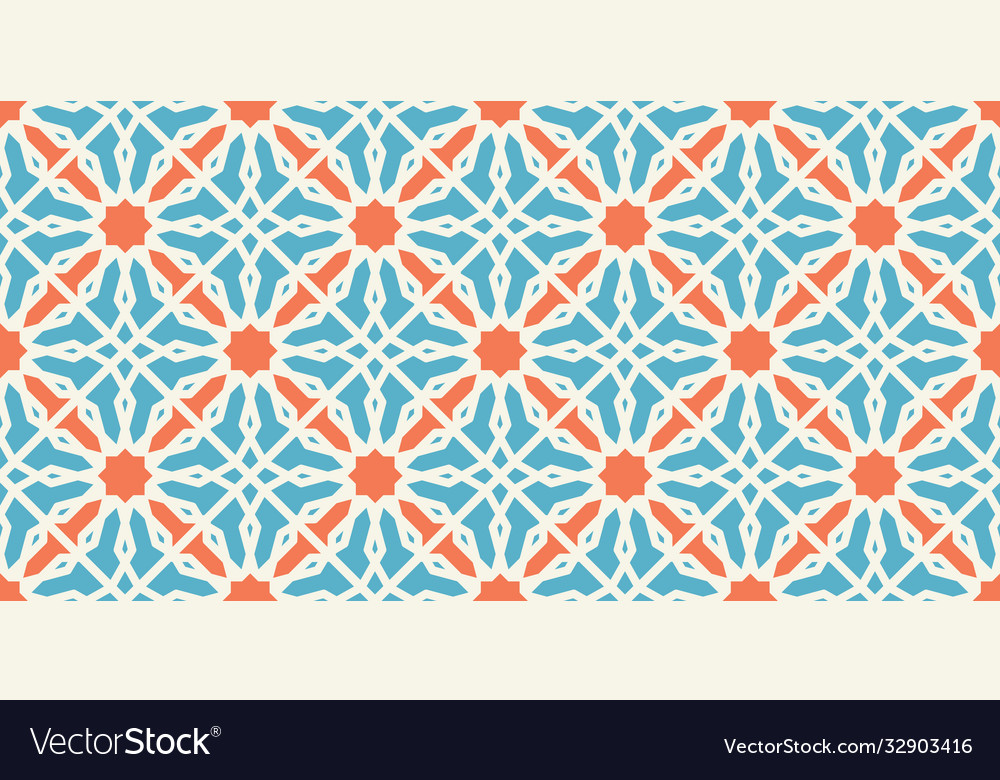 Border arabic pattern Royalty Free Vector Image