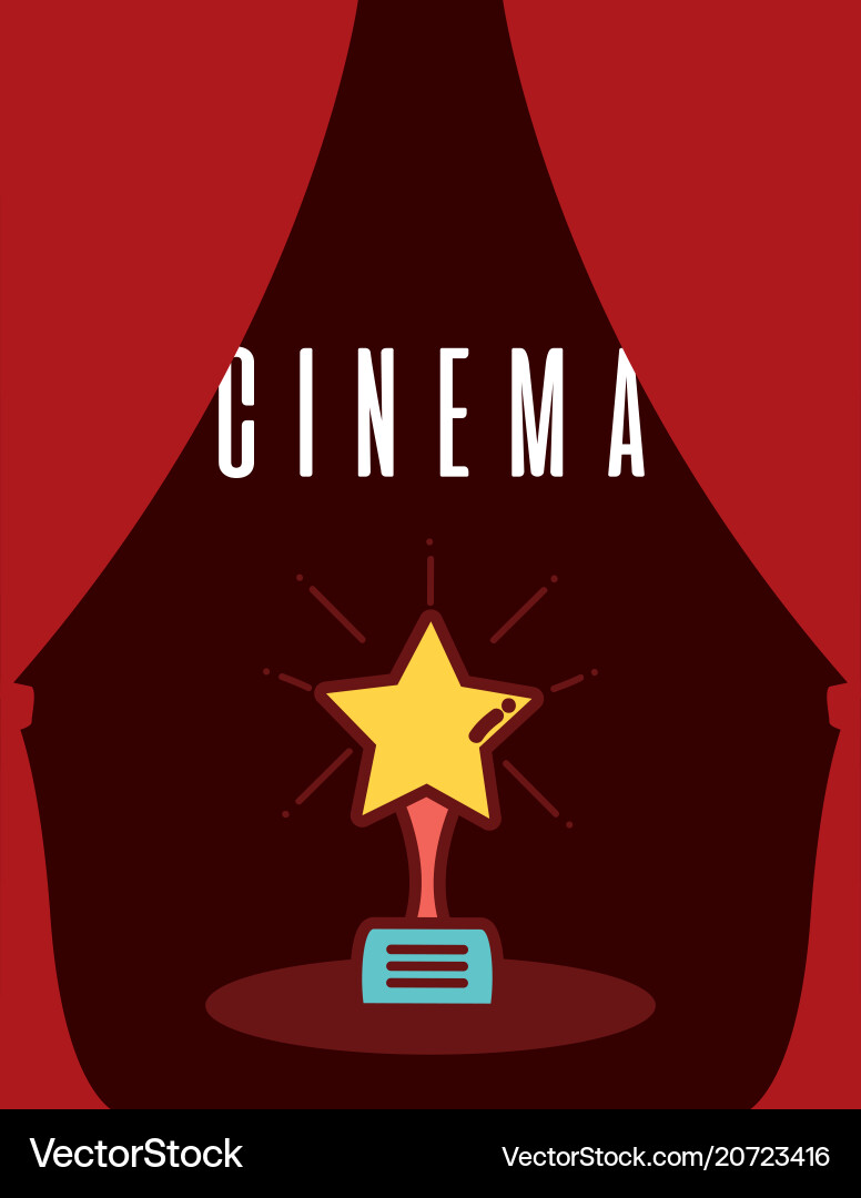 Cinema cute cartoon design Royalty Free Vector Image