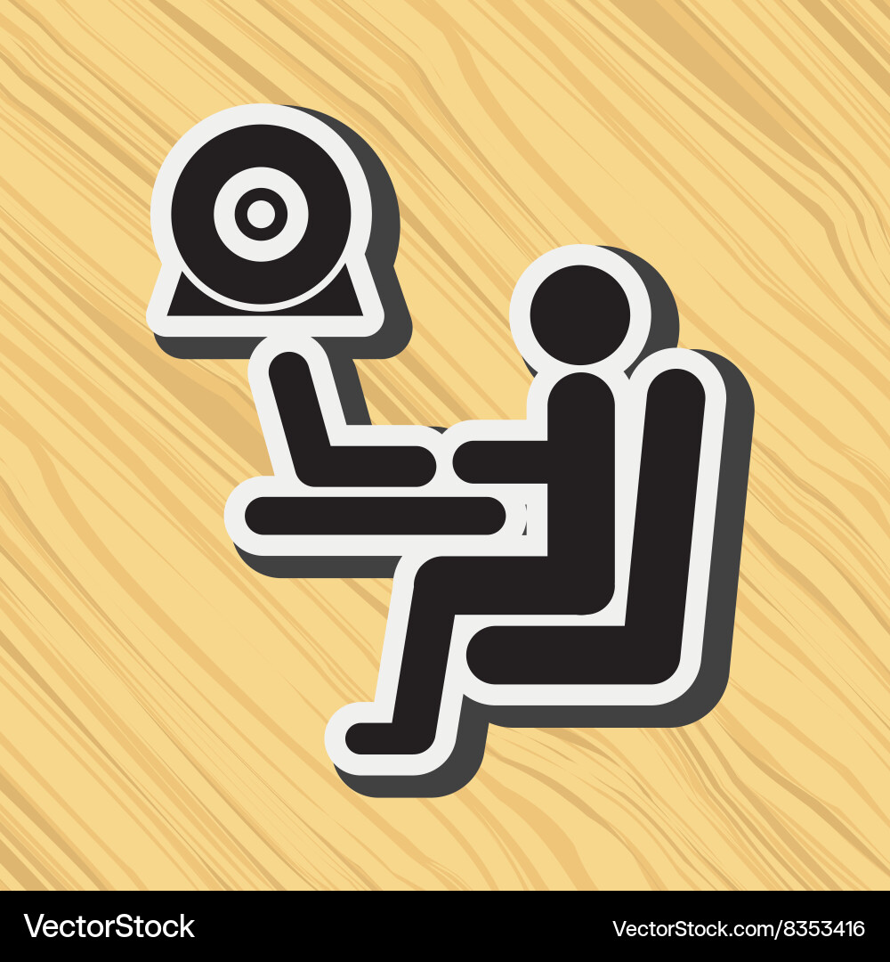 Computer user design Royalty Free Vector Image