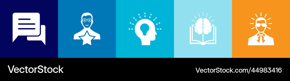 Consulting icons infographic design template Vector Image