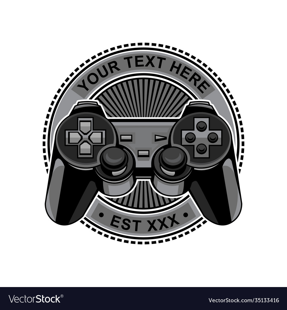 Controller game logo Royalty Free Vector Image