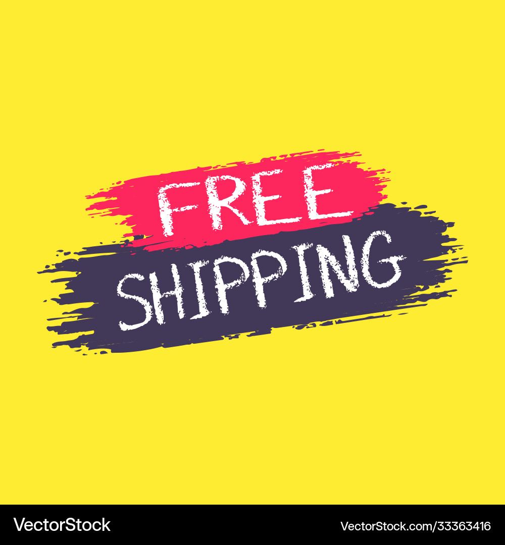Free shipping paint brush stroke abstract Vector Image