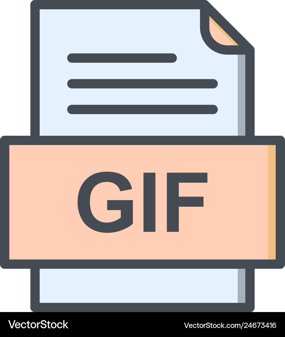 Gif file document icon Royalty Free Vector Image