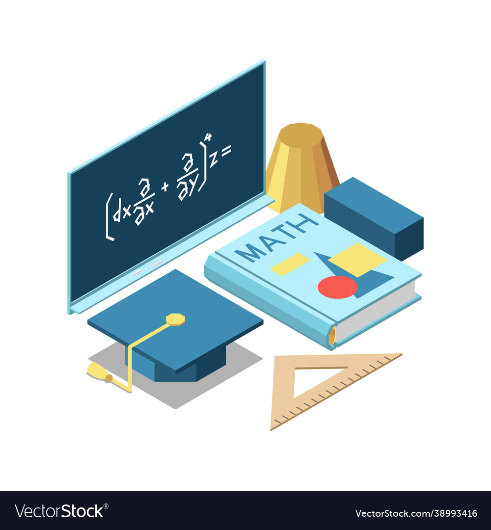 High school math composition Royalty Free Vector Image