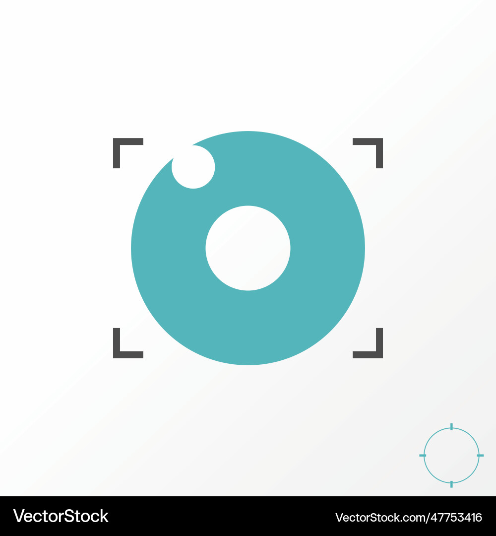 Letter o font like camera lens or target shoot Vector Image