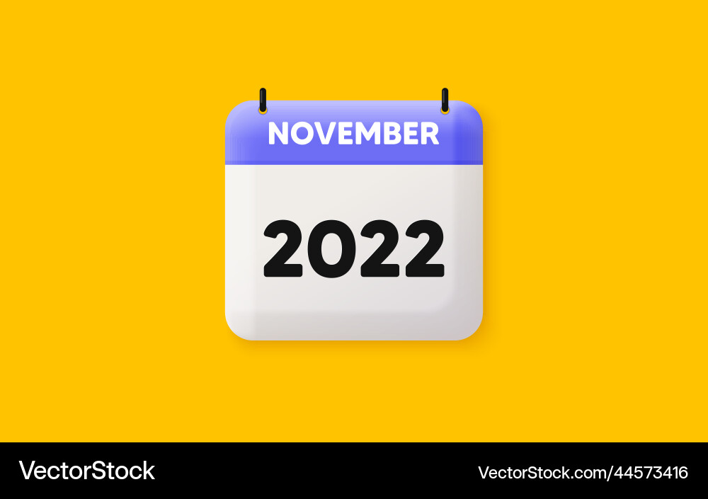 November month icon event schedule nov date Vector Image