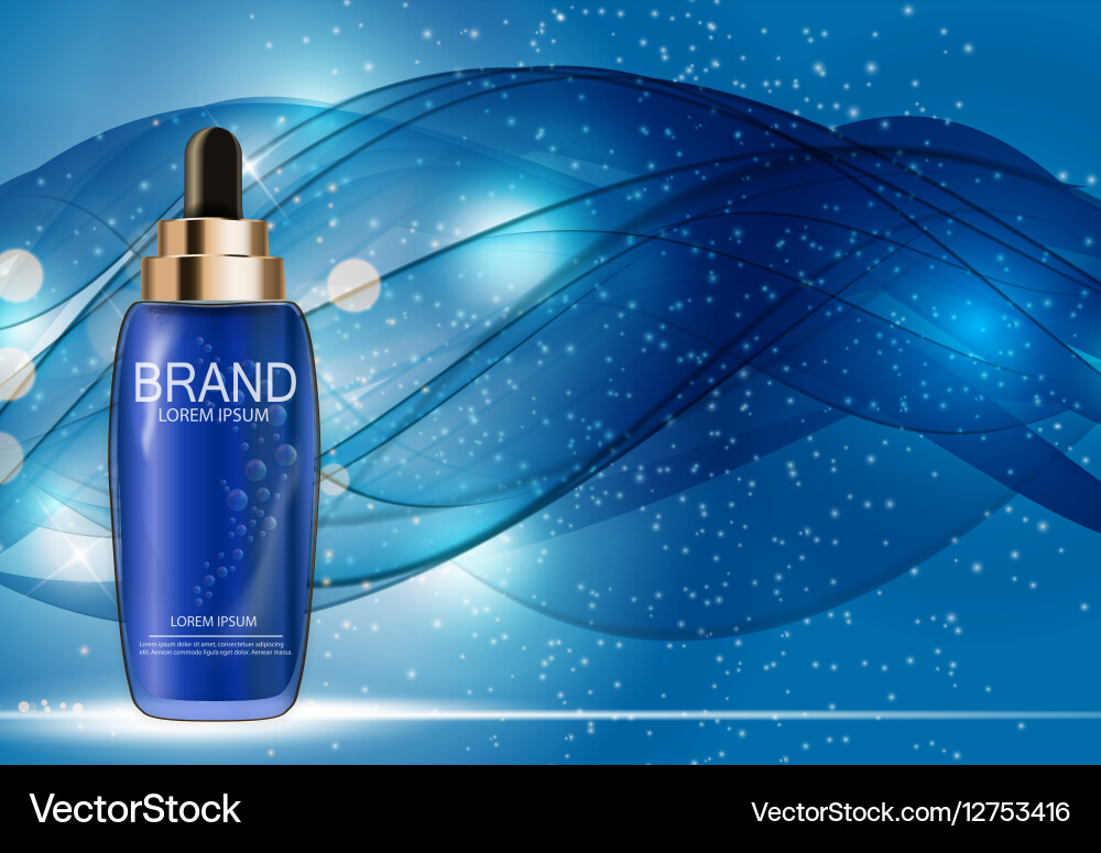 Oil essence hydrating concentrate bottle template Vector Image
