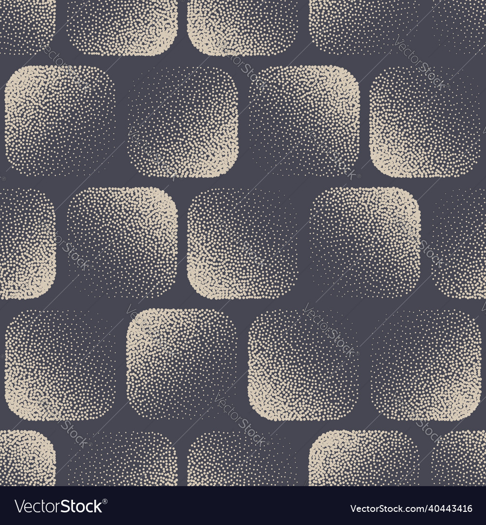 Rounded squares stippled seamless pattern Vector Image